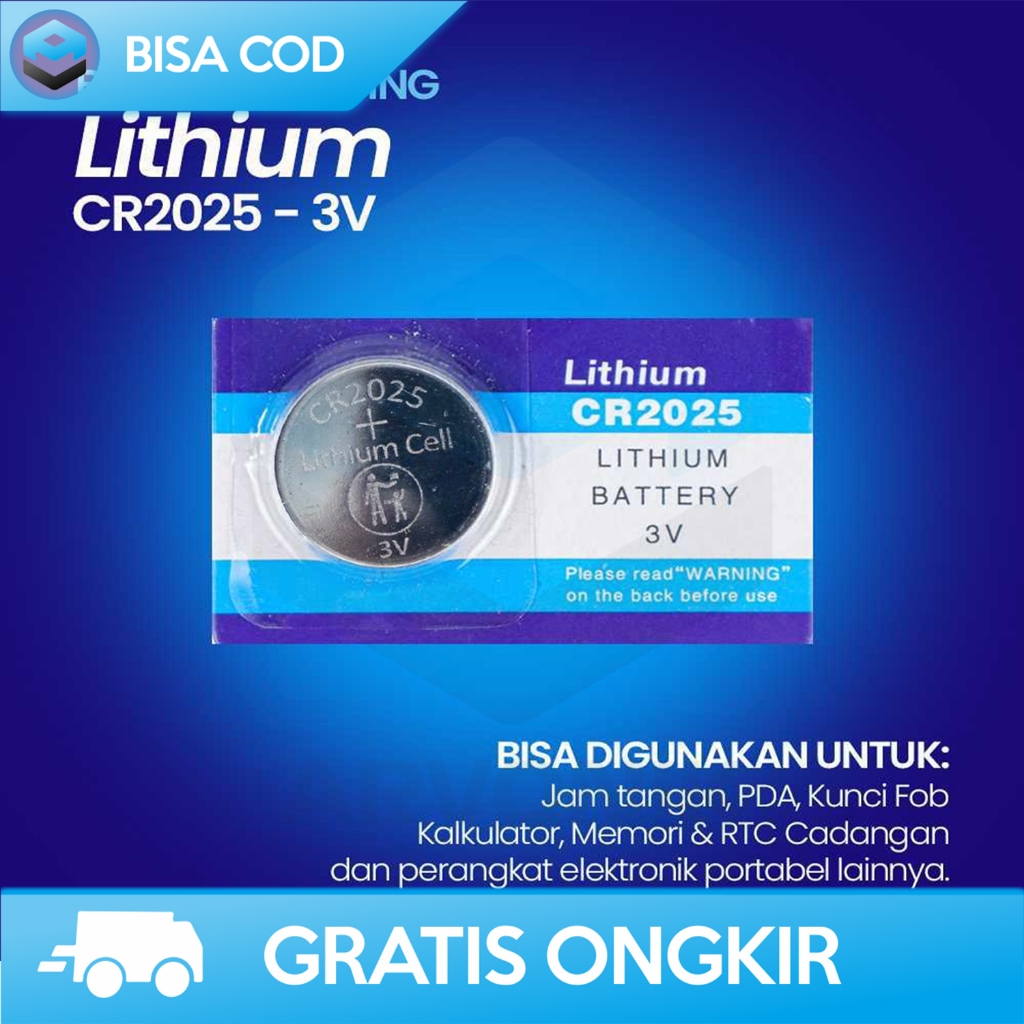 Jual BATERAI CMOS PC KOMPUTER LAPTOP CR2025 BATTERY KANCING MULTIFUNGSI ...