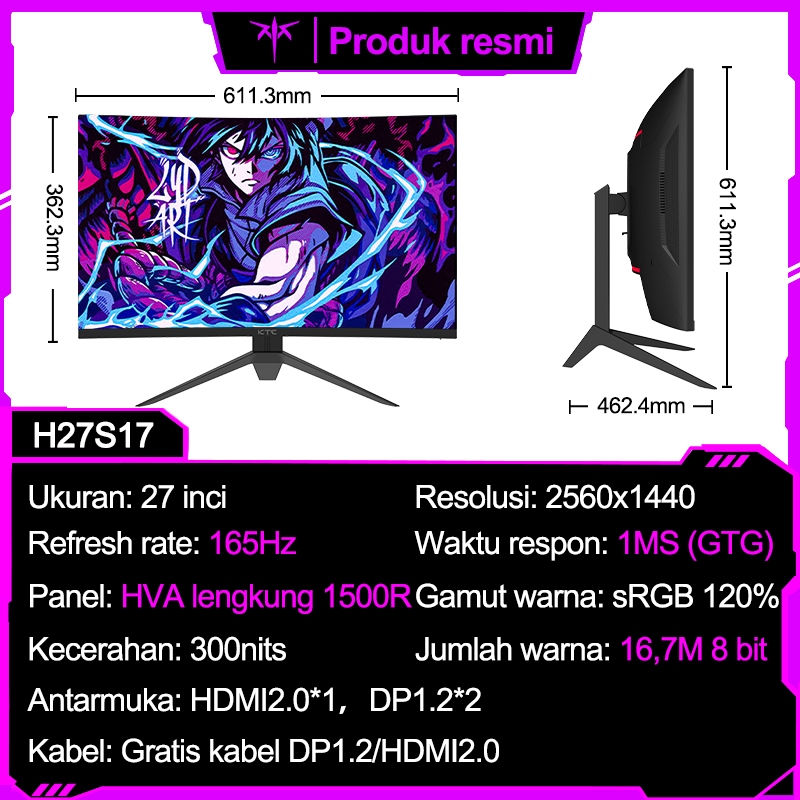 Jual MIIGO- Monitor 27 Inci , Tampilan Tanpa Batas , Monitor Gaming ...