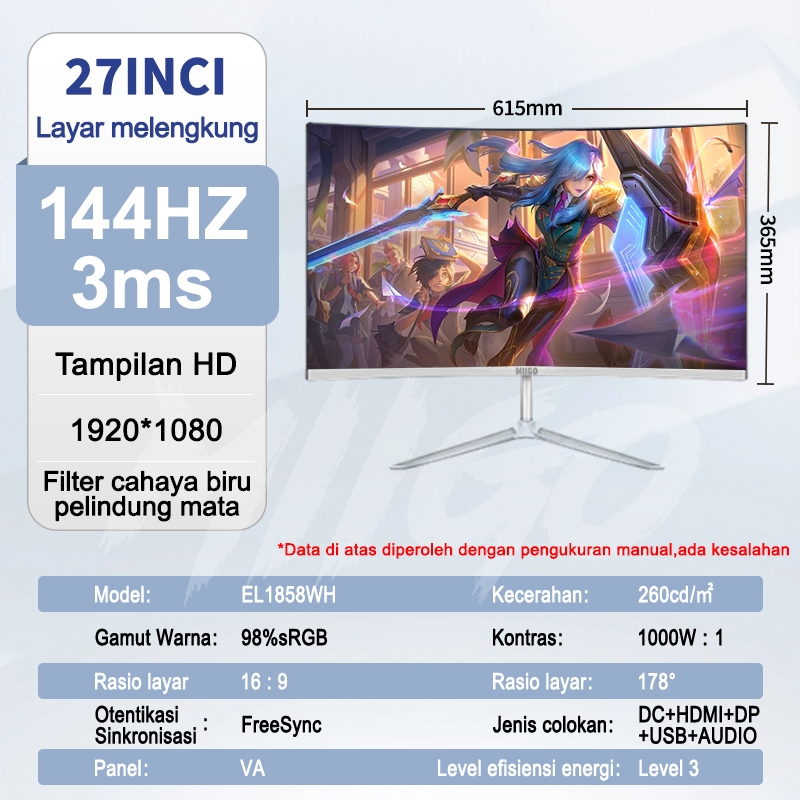 Jual MIIGO - Monitor 32 inci, monitor definisi tinggi, monitor gaming ...