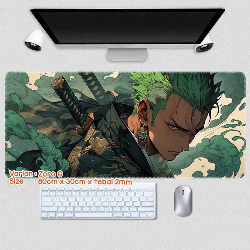 Jual PREMIUM MOUSE PAD PANJANG RORONOA ZORO ONE PIECE | LARGE KEYBOARD ...