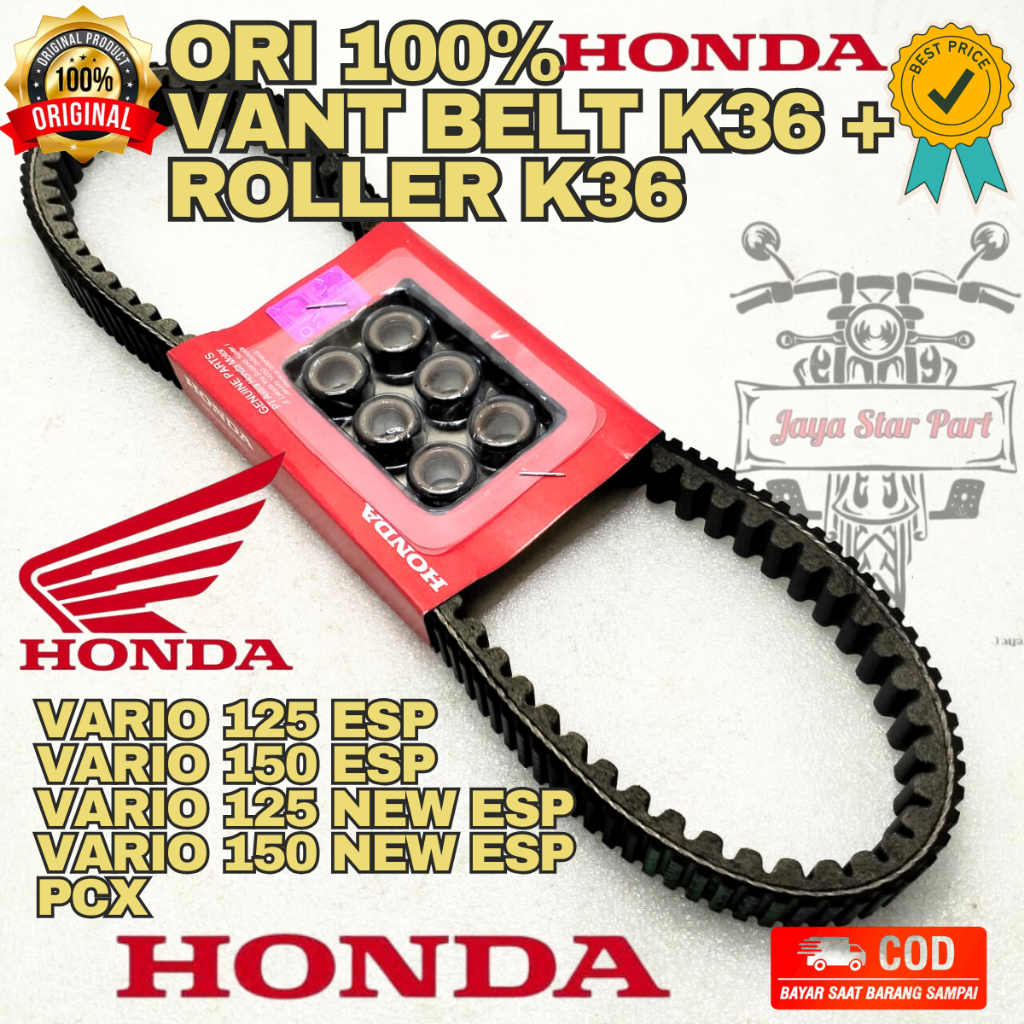Jual ORI VANBELT V-BELT ASSY HONDA K36 + ROLLER ASLI ORIGINAL PRESISI ...