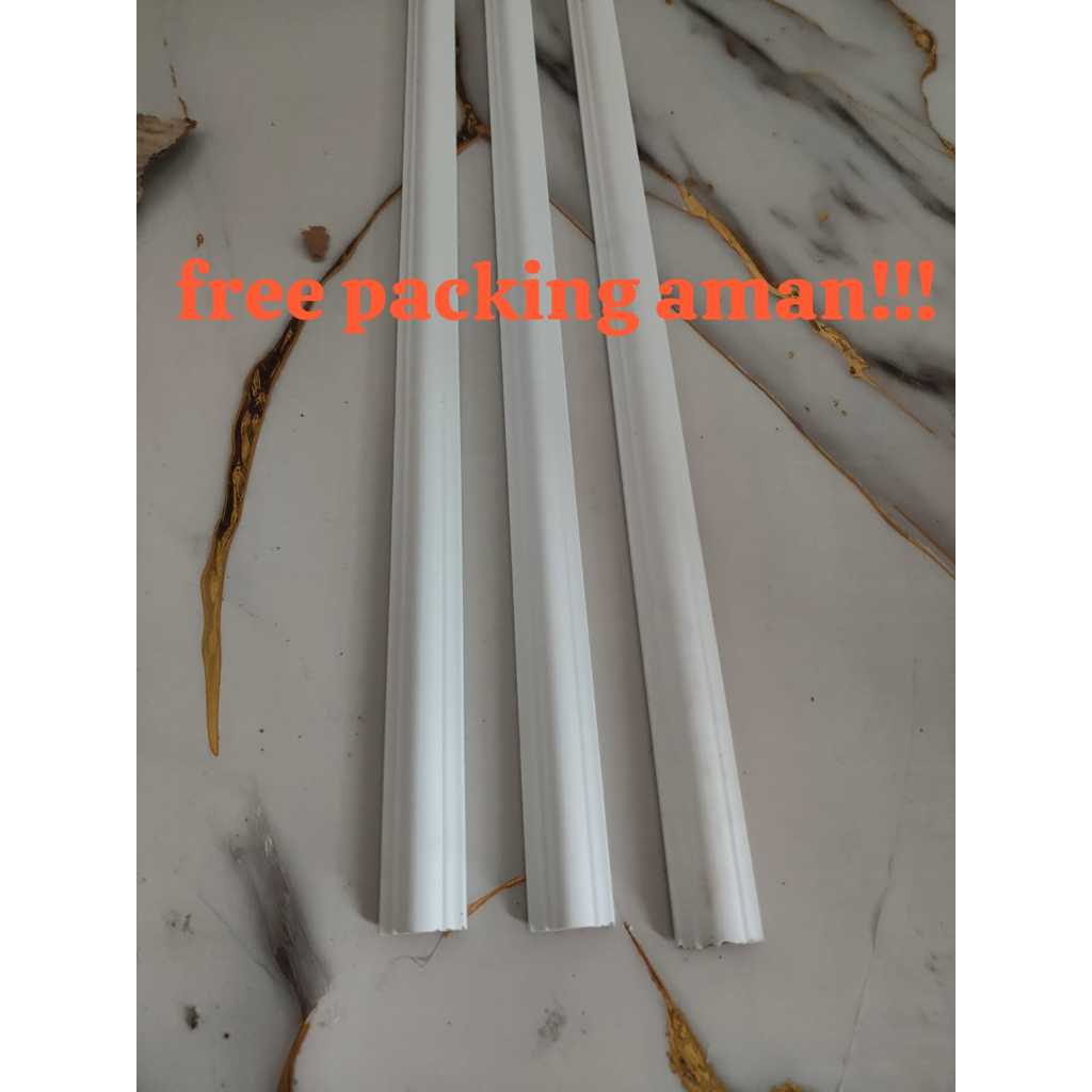 Jual list molding dinding pvc premium 3 cm x3 meter CANDI | Shopee ...