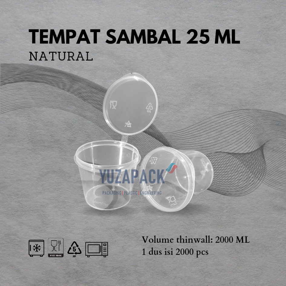 Jual Thinwall Tempat Sambal 25 ml Flip Flop Food Container Plastics ...