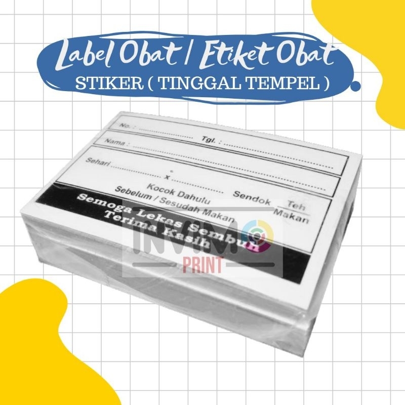 Jual [100 LEMBAR] LABEL OBAT/ETIKET OBAT | Shopee Indonesia