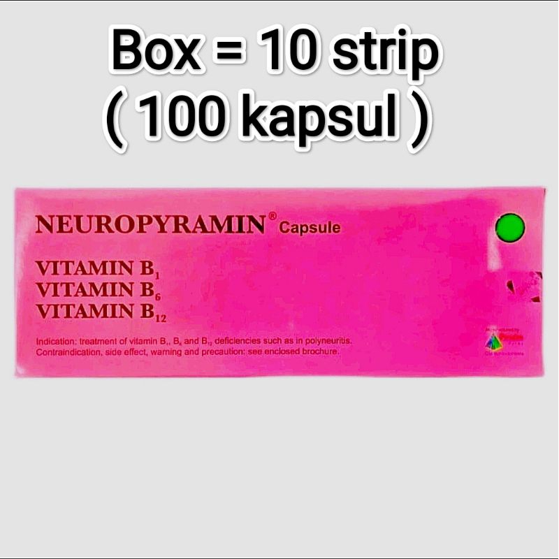 Jual NEUROPYRAMIN BOX ISI 100 KAPSUL VITAMIN B | Shopee Indonesia