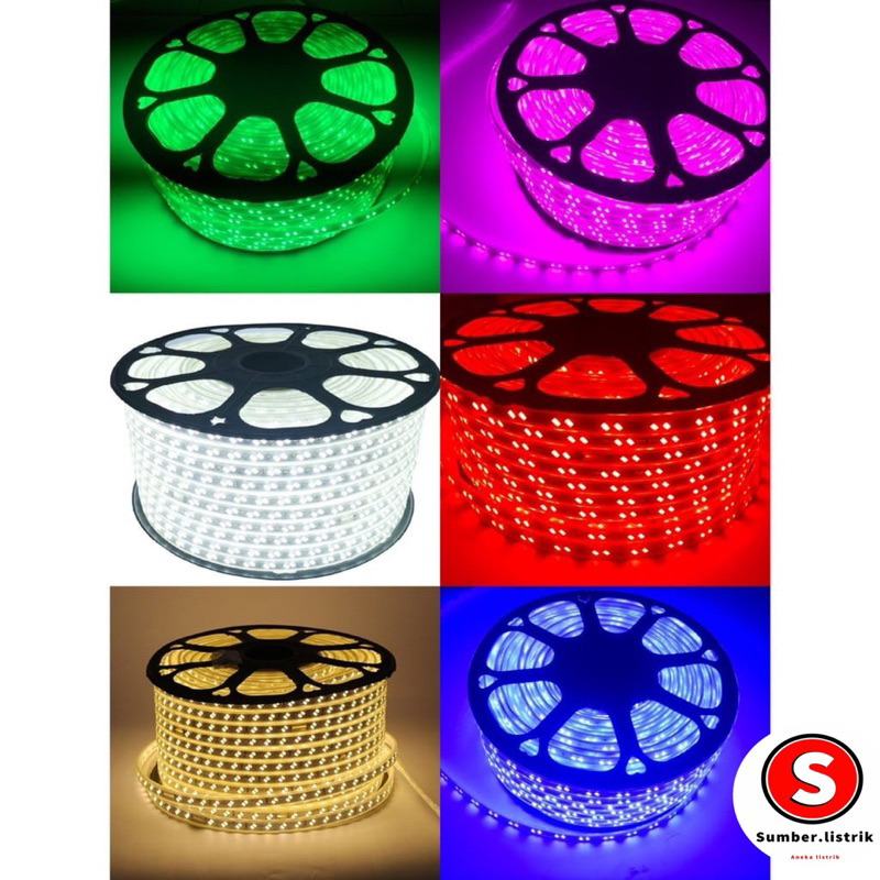 Jual LAMPU LED STRIP SELANG 5730 SMD AC 220V DOUBLE LED OUTDOOR AND INDOOR (1M-100M) | Shopee ...