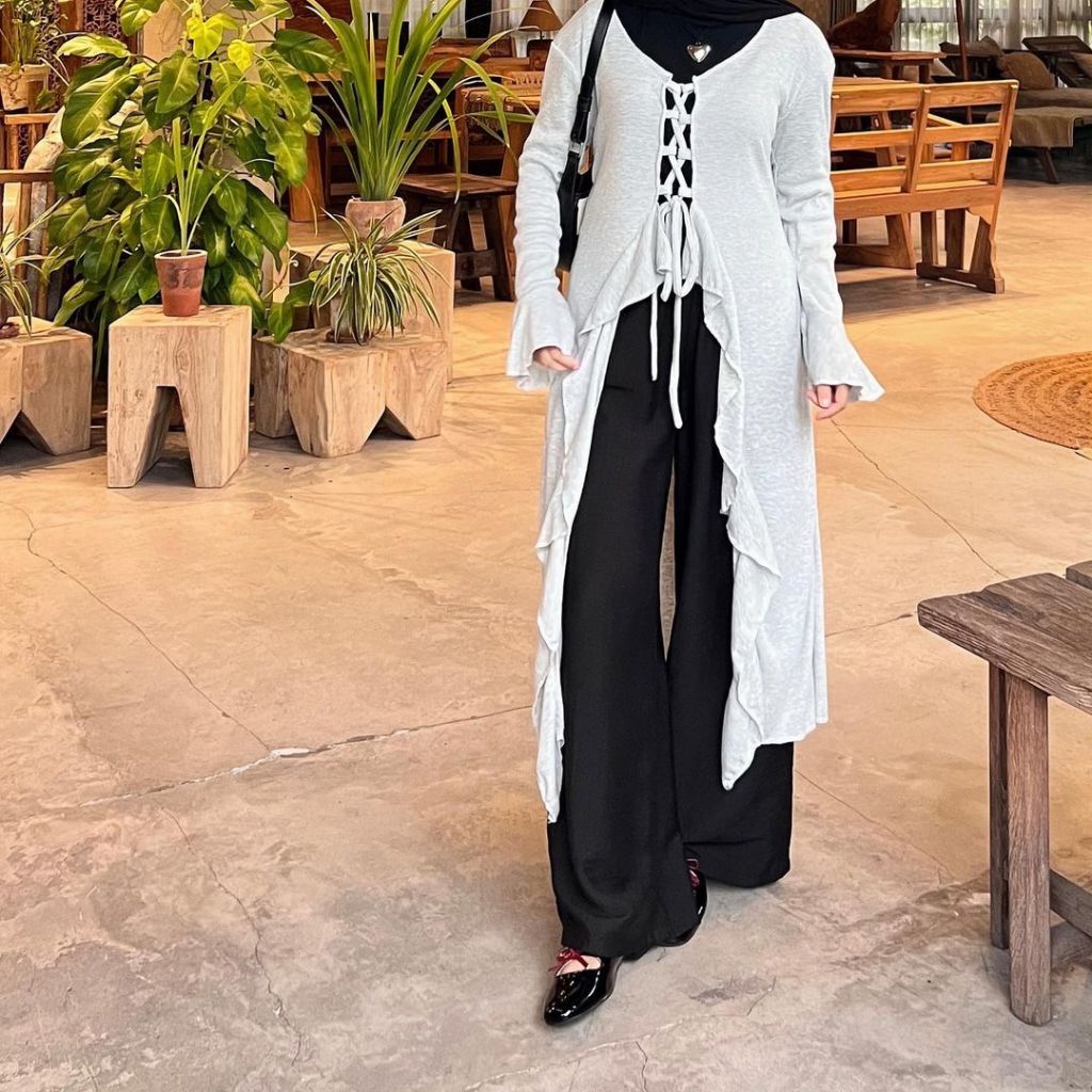 Jual Ready! bisa Instant outer knit S M L Emily Outer Bahan Beby Knit ...