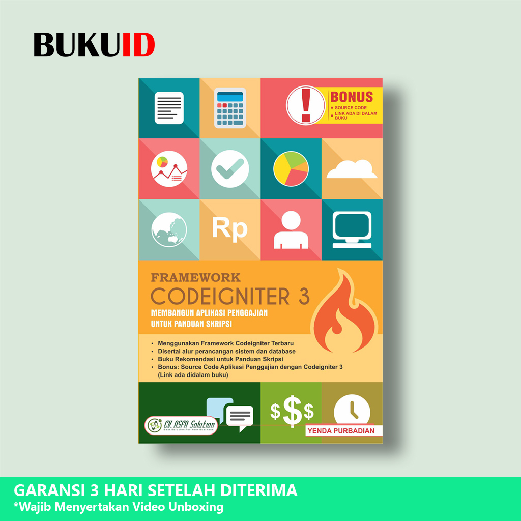 Jual Buku Framework Codeigniter 3 Membangun Aplikasi Penggajian untuk Panduan Skripsi - Original ...
