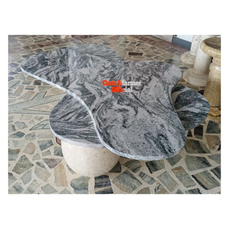 Jual Meja Mewah || Meja Tamu Batu Granit Impor Motif Alur Glosy ...