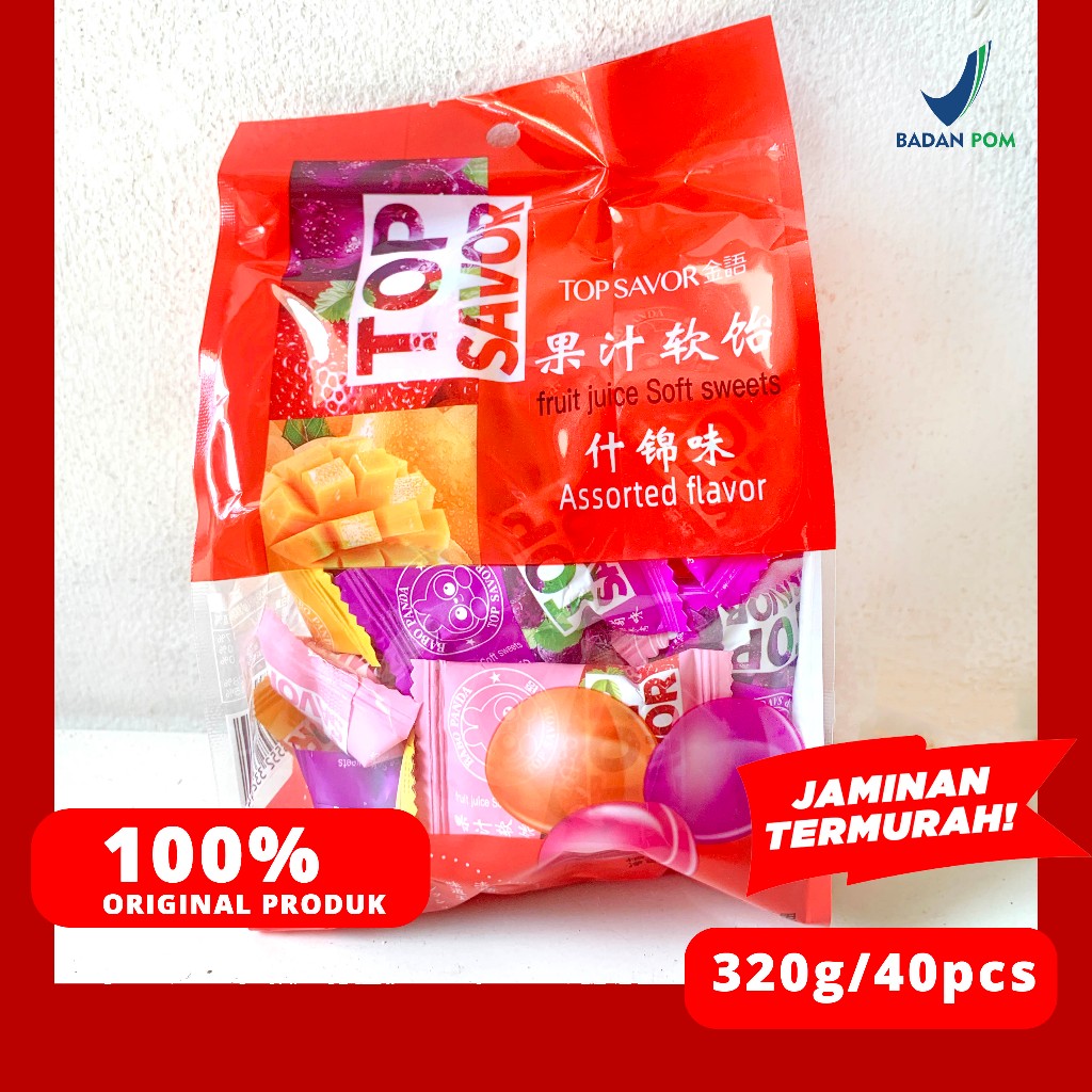 Jual PERMEN JELI TOP SAVOR FRUIT JUICE SOFT SWEETS ANEKA RASA 320G ...