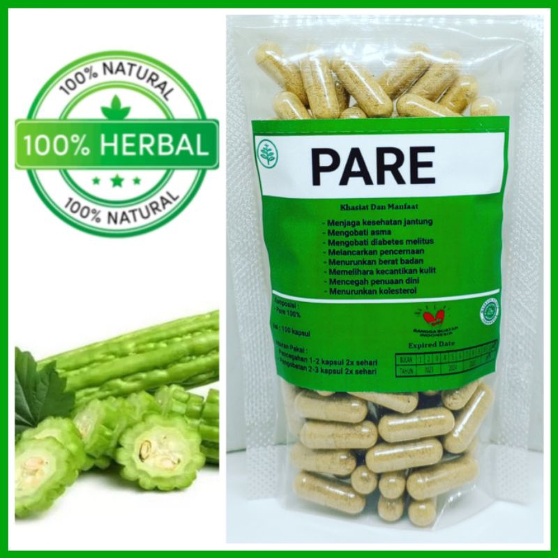 Jual kapsul pare isi 100 | Shopee Indonesia