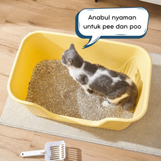 Jual Cat Litter Box Besar Model Terbuka Free Sekop - Tempat Kotoran ...