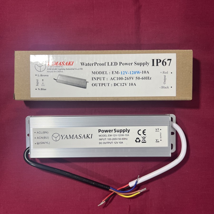 Jual Power Supply Trafo Adaptor Slim 120W 12V 10A IP67 Waterproof ...
