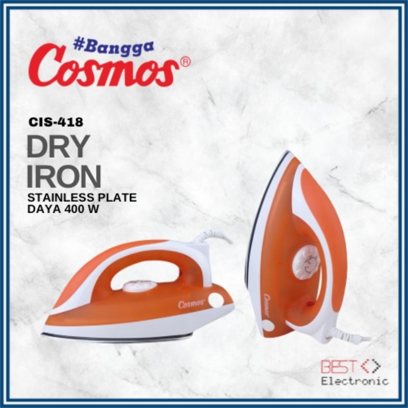 Jual SETRIKA COSMOS CIS 418 CIS418 CIS-418 DRY IRON STAINLESS STEEL ...