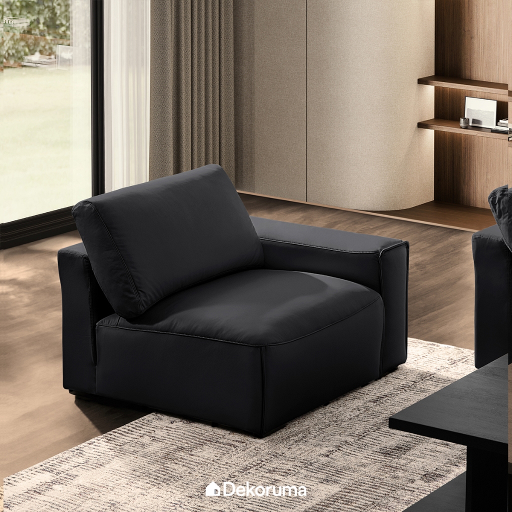 Jual Dekoruma Tenzo WEGNER Sofa L Kiri - Hitam / Sofa Tamu L | Shopee ...