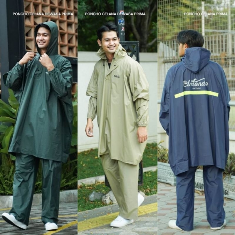 Jual Jas Hujan Ponco + Celana Elmondo 716 Prima Poncho Lengan Setelan Dewasa Termurah Mantel ...