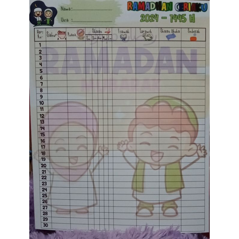 Jual JURNAL RAMADHAN - Ceklis kegiatan ramadhan - ramadhan ceriaku ...
