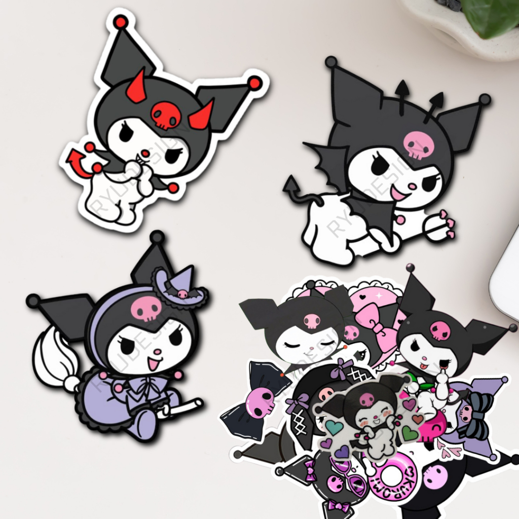 Jual Sticker Pack Kartun Sanrio Stiker My Melody Kuromi Mix Lengkap Waterproof Lucu Murah ...