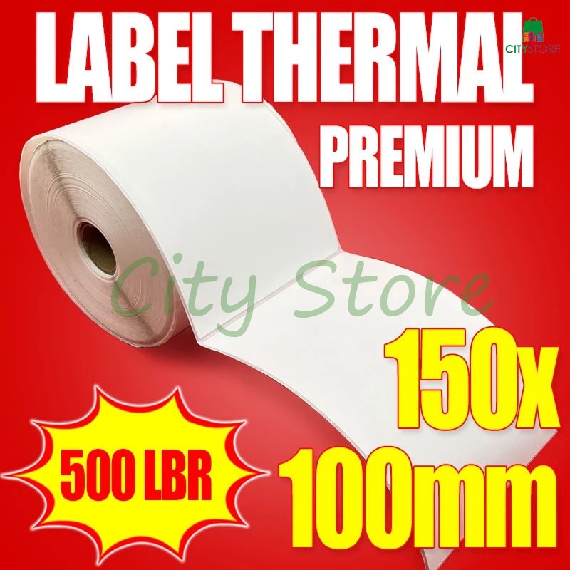 Jual Label Thermal 100x150mm ukuran A6 isi 500lembar - Label Thermal ...