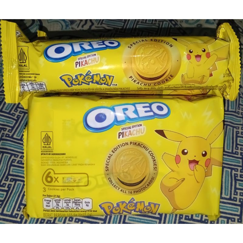 Jual Oreo Pokemon Special Edition Pikachu 119.6gr , Red Velvet 133gr ...