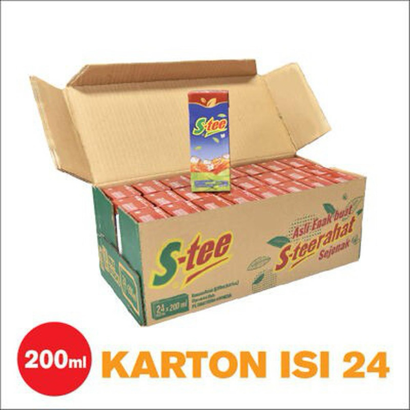 Jual Stee Teh kotak 200ml isi 24 Dus HD Management | Shopee Indonesia