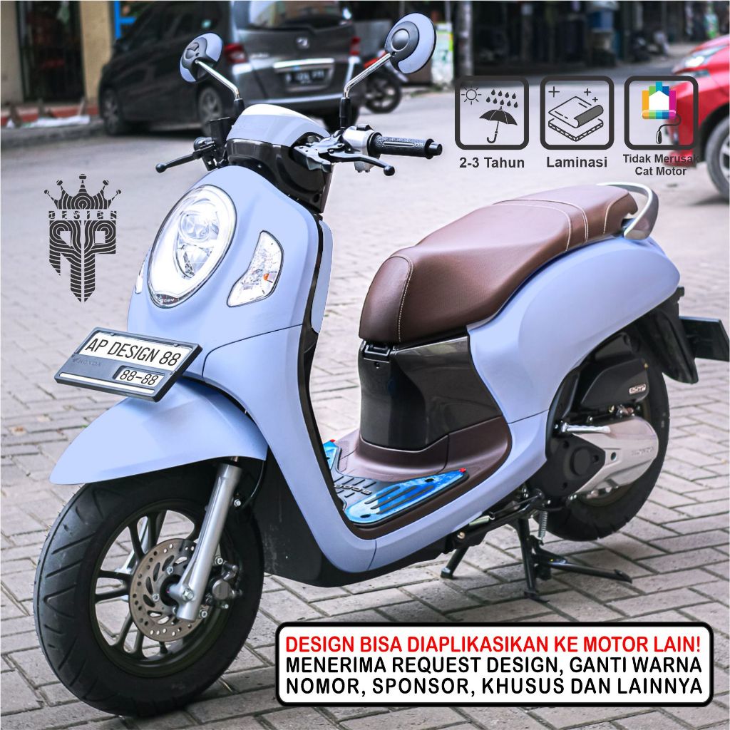 Jual decal sticker scoopy full body FI scopy dekal stiker skopi karbu ...