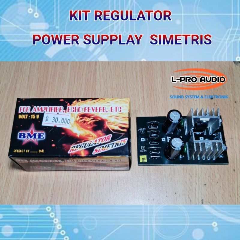 Jual Kit regulator power suplay simetris 15v | Shopee Indonesia