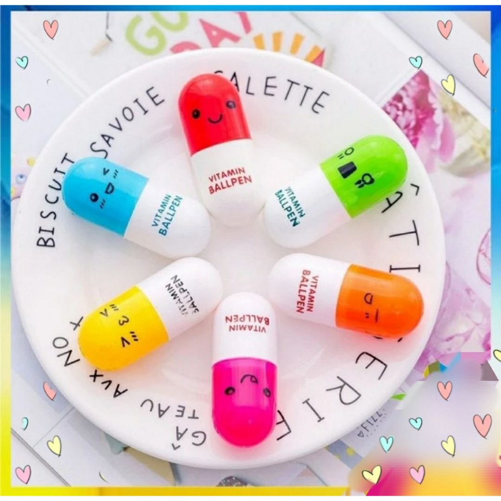 Jual Pulpen Emoticon Vitamin / Pen Unik / Pena Kapsul / Pulpen Stat ...