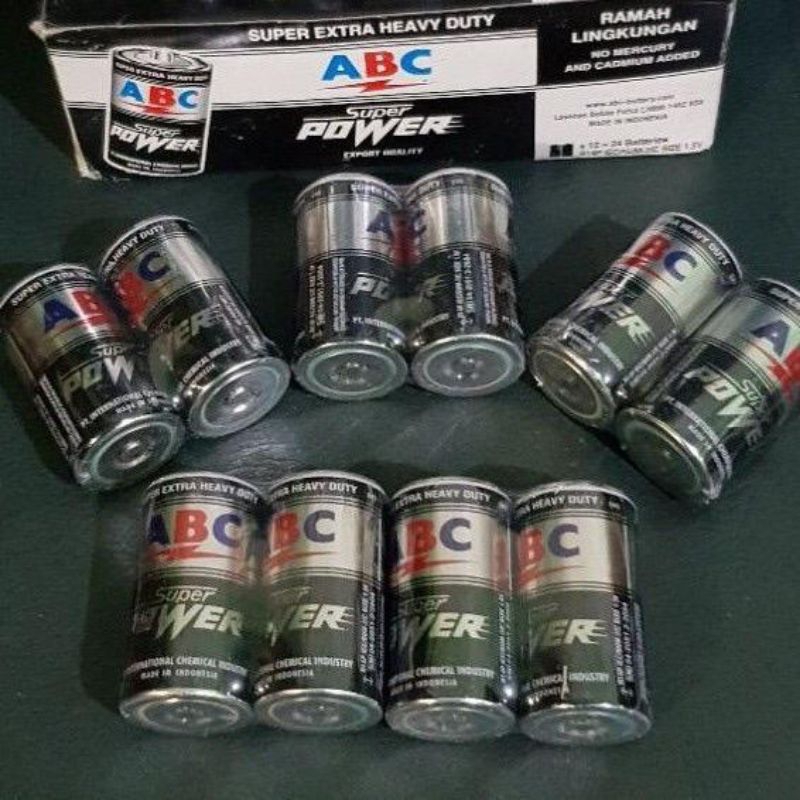 Jual BATERAI ABC SUPER POWER TYPE D | Shopee Indonesia