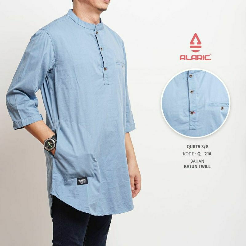Jual ALARIC BAJU KOKO KURTA PRIA DEWASA LENGAN 3/4 PAKAIAN MUSLIM ...