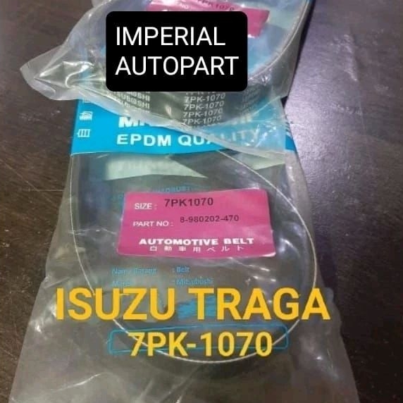 Jual fan belt v belt tali kipas isuzu Traga isuzu Mux / Giga 7pk 1070 ...