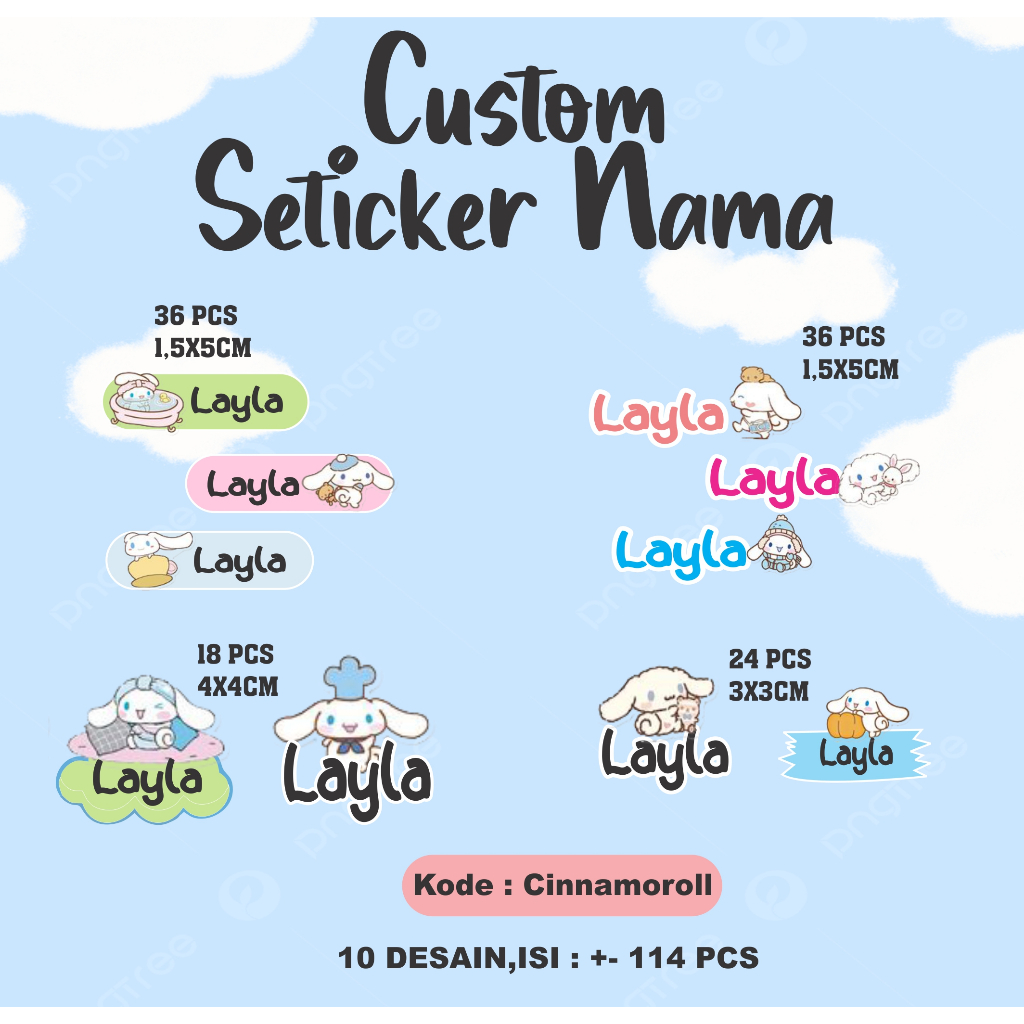 Jual Sticker custom karakter / sticker label anak / sticker set pack ...