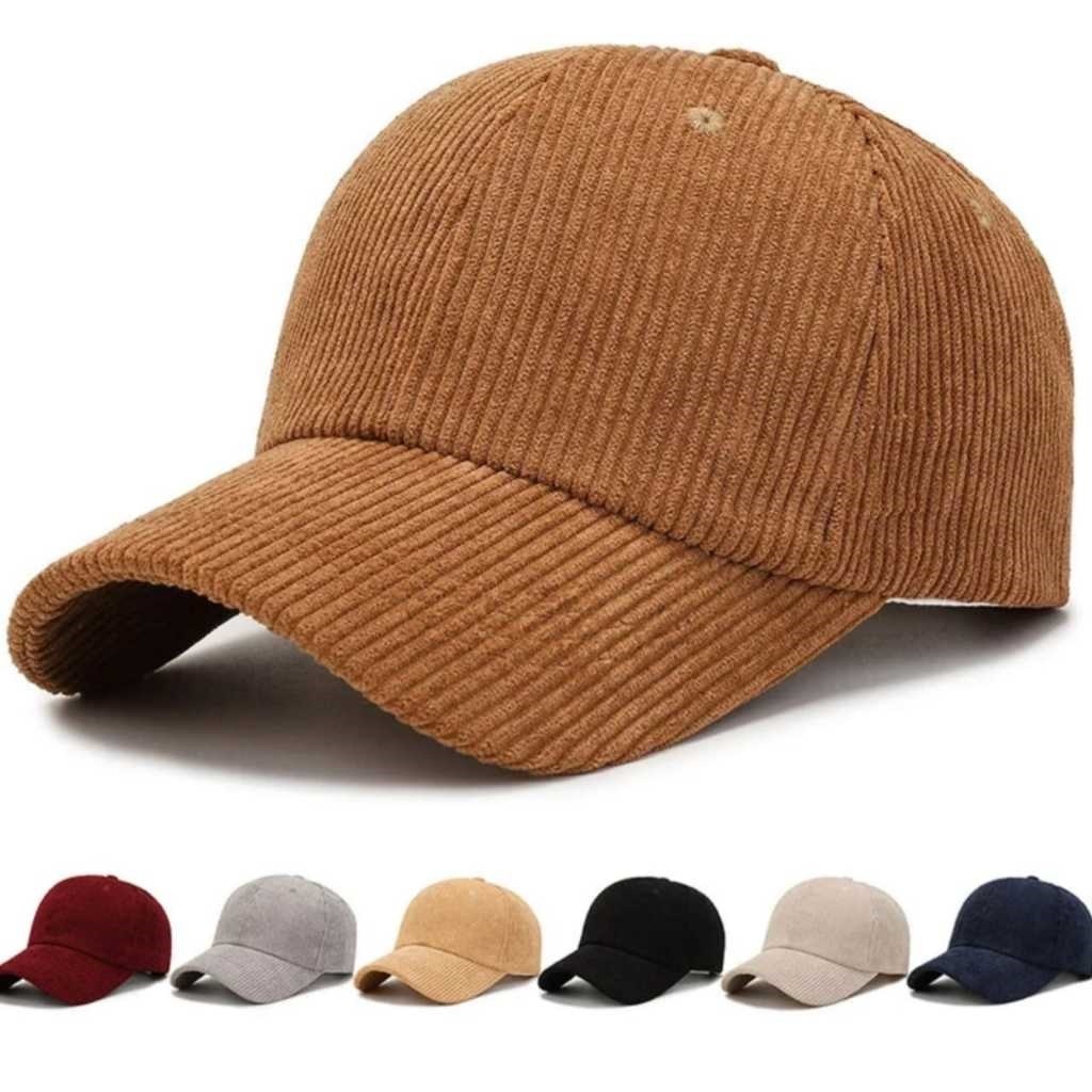 Jual topi baseball import topi corduroy korduroy Pria Dan Wanita Polos ...