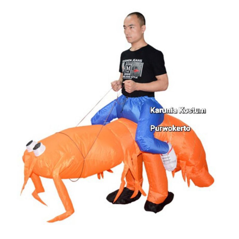 Jual KOSTUM NAIK LOBSTER UDANG COSPLAY BADUT LUCU PESTA ULTAH DEWASA ...