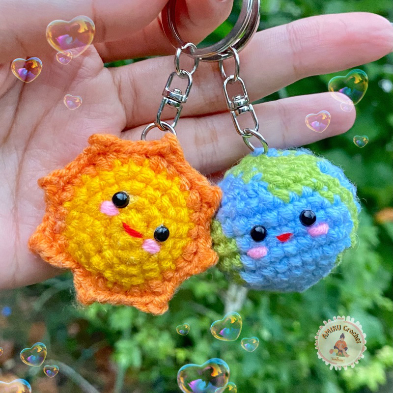 Jual [READY STOK] AMIKU || Amigurumi keychain BUMI MATAHARI︱gantungan ...