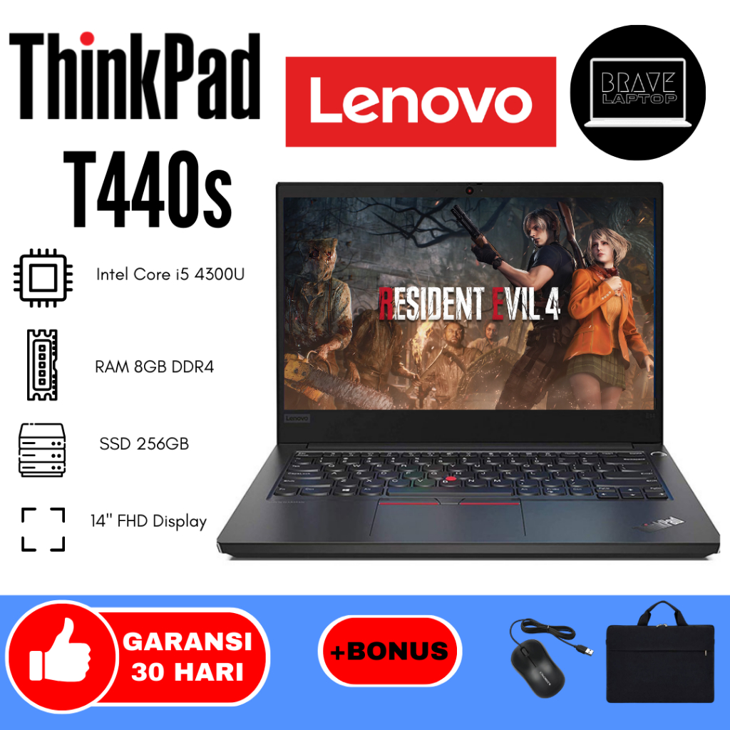 Jual Laptop Lenovo Thinkpad T431S T440s T440 Core i5 i7 GEN 4 Layar 14" Inch - Bonus Tas ,Mouse ...