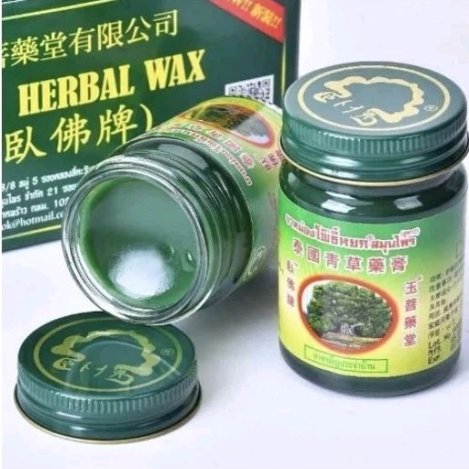 Jual phoyok thai herbs wax green balm balsem herbal thailand 50g 15g ...