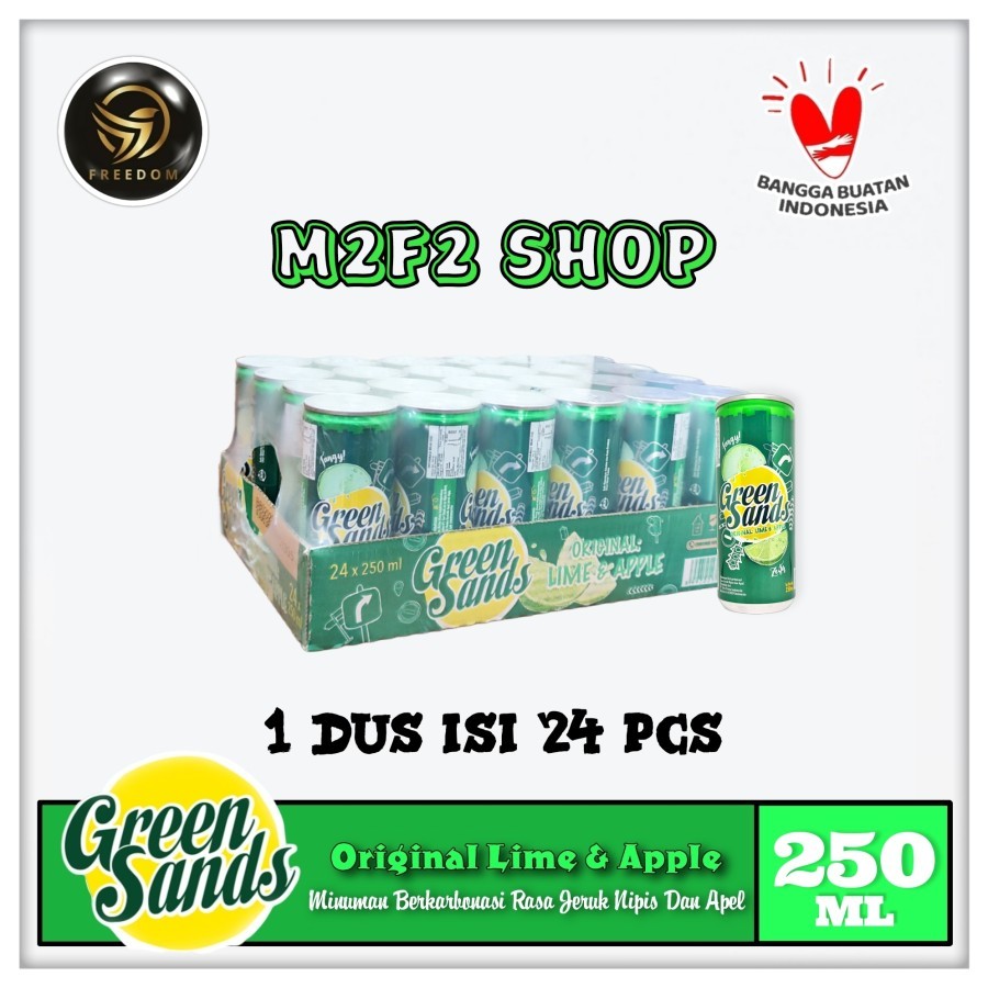 Jual Green Sands Original Lime & Apple Minuman Bersoda Kaleng | Can ...