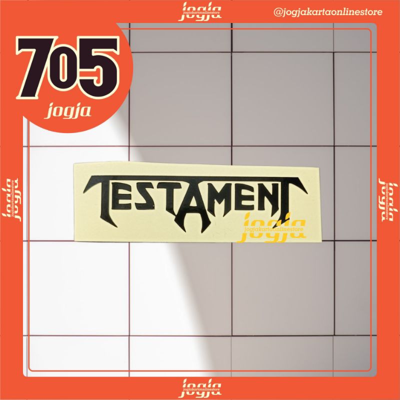 Jual Stiker Band Testament Cutting Sticker Black Metal Music Band 9 Cm ...