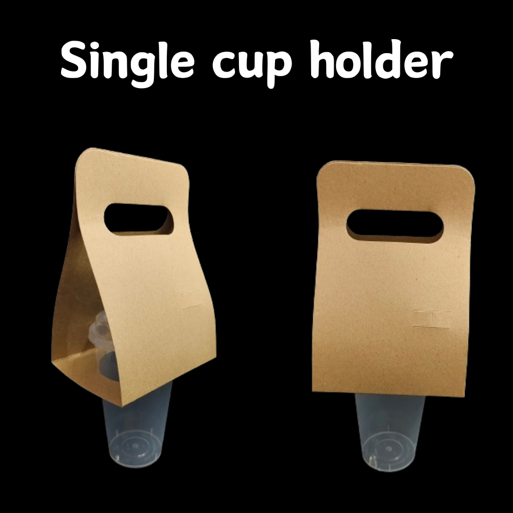 Jual Take away single cup holder / Single cup holder kraft / Drink ...