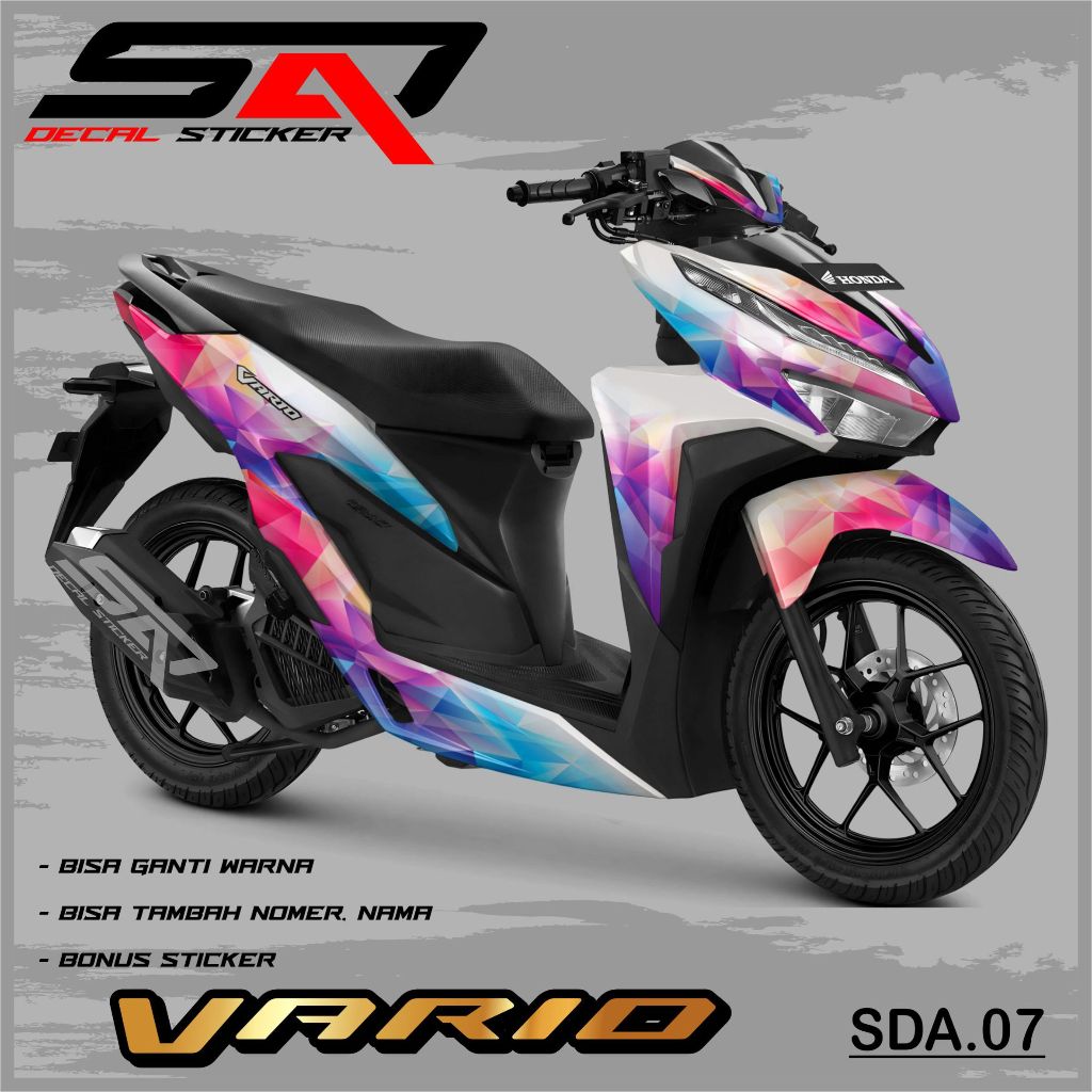 Jual Stiker Decal Full Body Vario New 150 125 Tahun 2018 - 2022 Sticker Motor Bisa Custom Nama ...