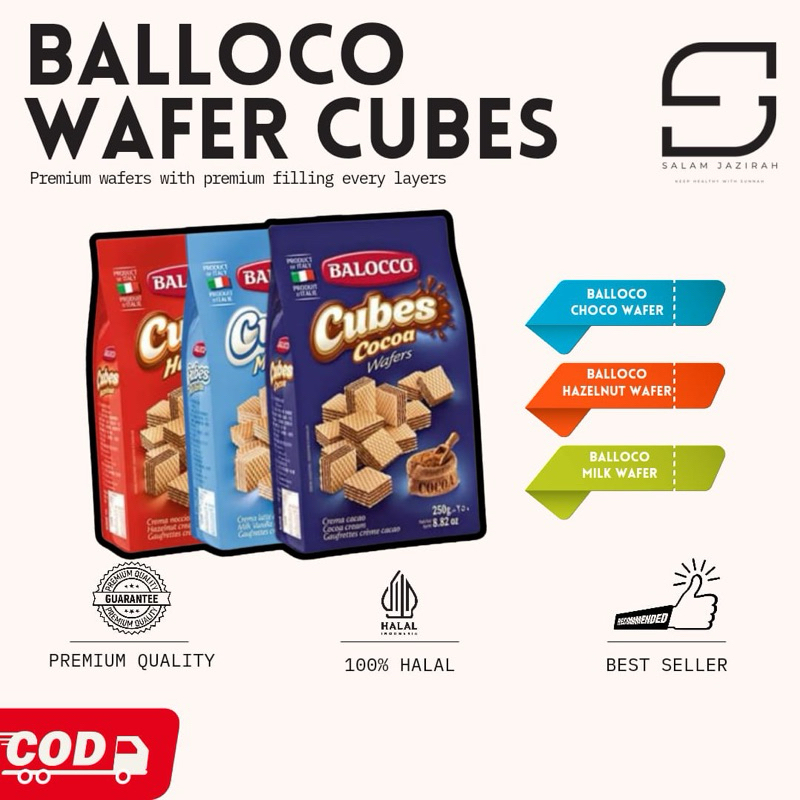 Jual BALOCCO MINI CUBES || WAFER VANILLA || WAFER HAZELNUT || WAFER ...