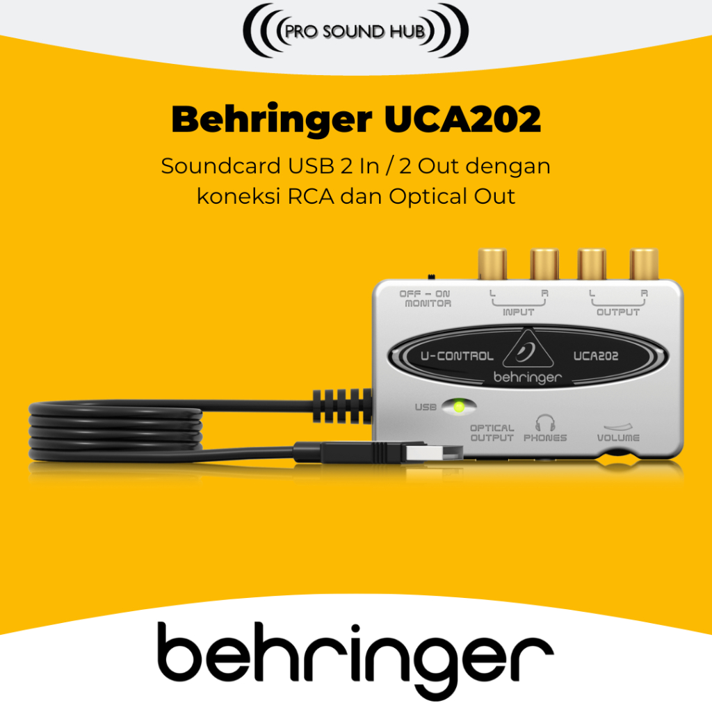 Jual Behringer UCA202 UCA 202 Soundcard USB Audio Interface 2 Channel ...
