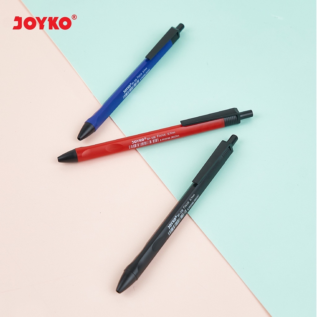 Jual JOYKO Focus Ball Pen 0.7 mm / Pulpen Pena Black Blue Red Ink BP ...