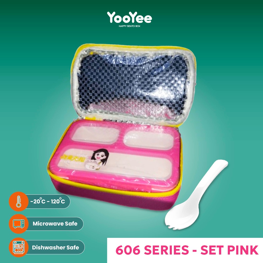 Jual Yooyee 606 Kotak Makan Mini 3 sekat BPA FREE | Shopee Indonesia