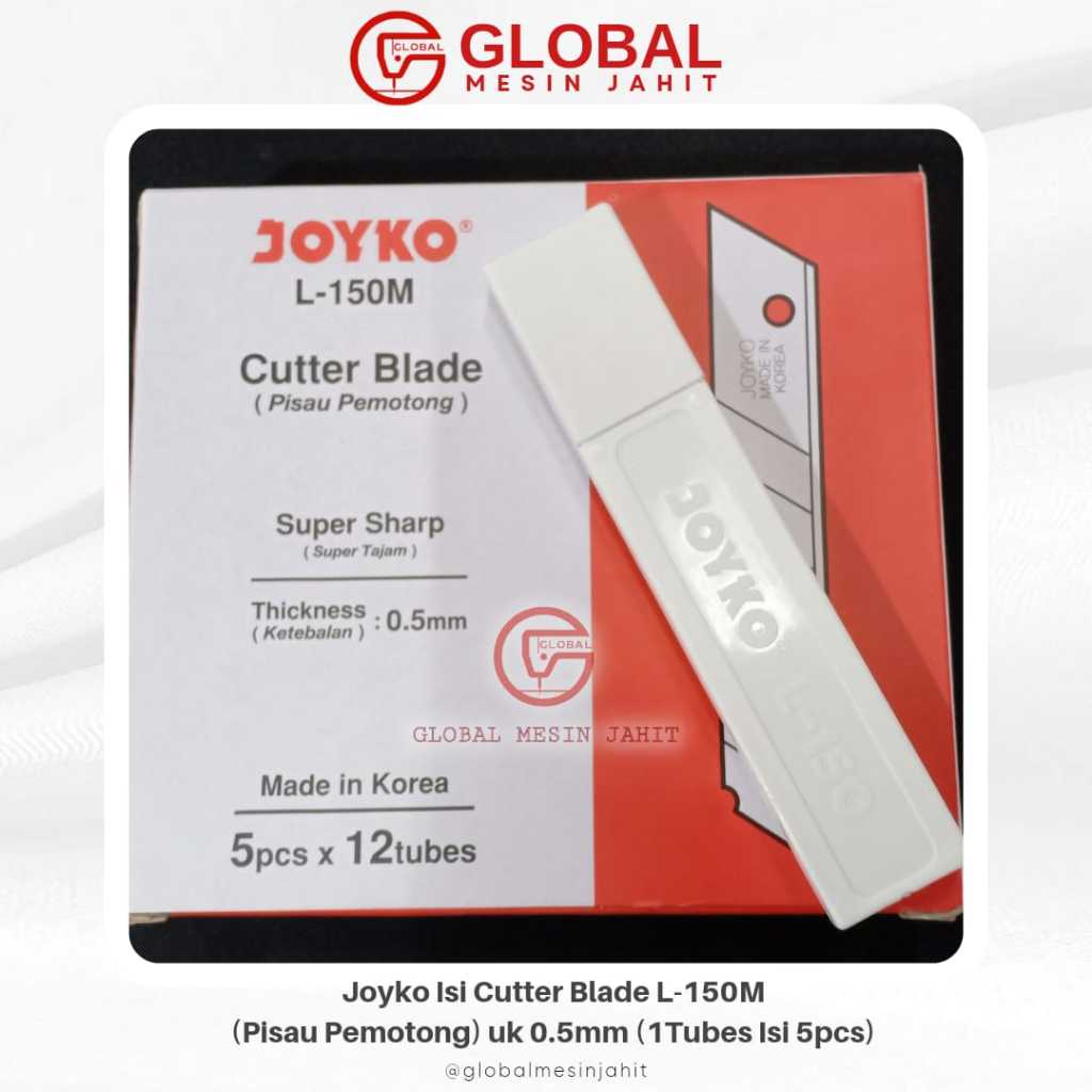 Jual Cutter Blade Refill Isi Pisau Pemotong Joyko L-150 ( 1 Tube 5 Pcs ) | Shopee Indonesia