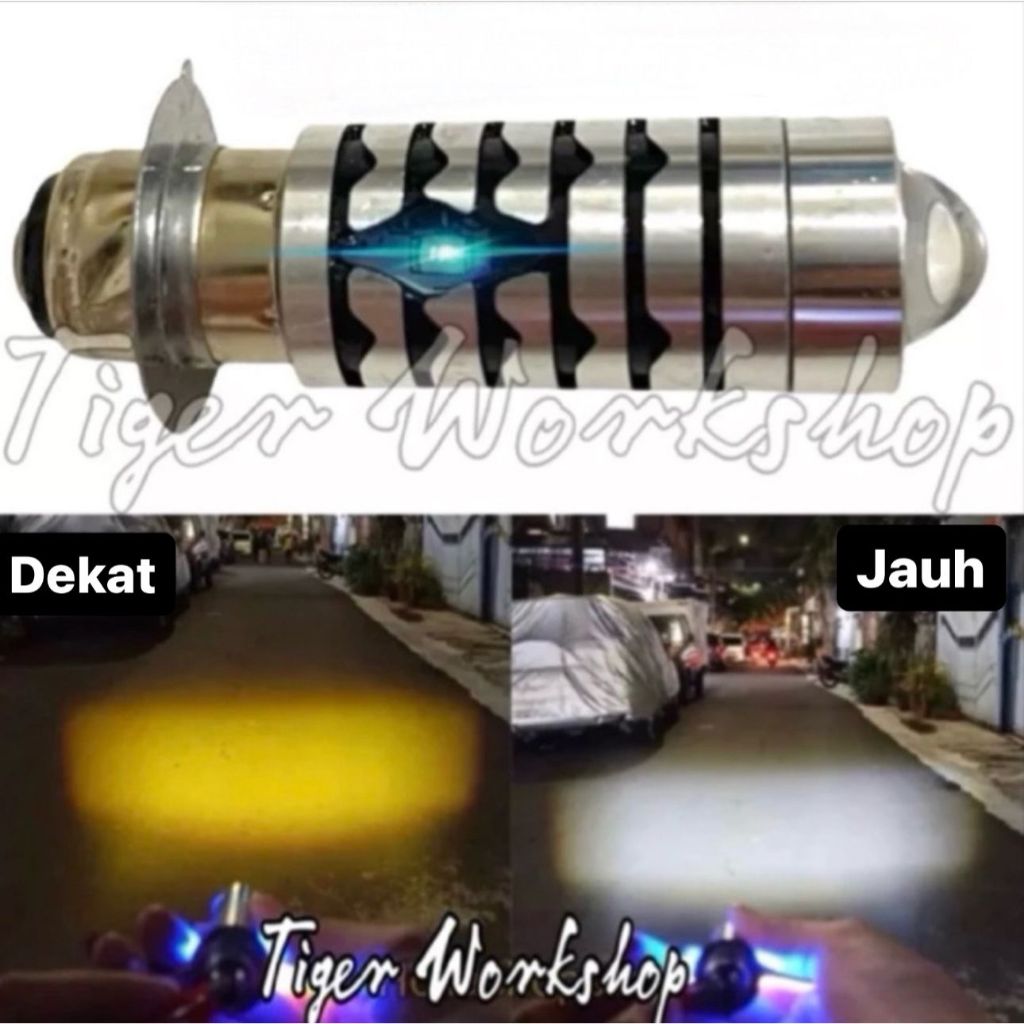 Jual LAMPU LED MOTOR H6 LASER 2 WARNA | LED H6 LASER MOTOR UNIVERSAL | BOHLAM LED H6 MOTOR HIGH ...