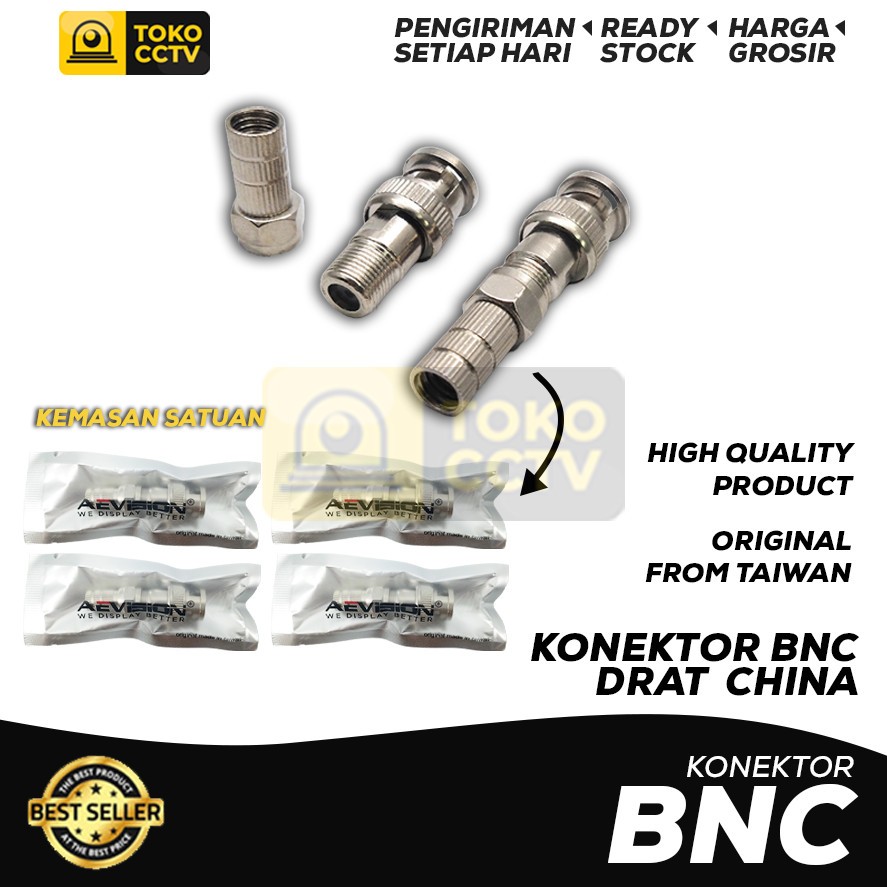 Jual BNC DRAT CONNECTOR CCTV COAXIAL RG 6 || BNC KEMASAN BNC ORIGINAL ...