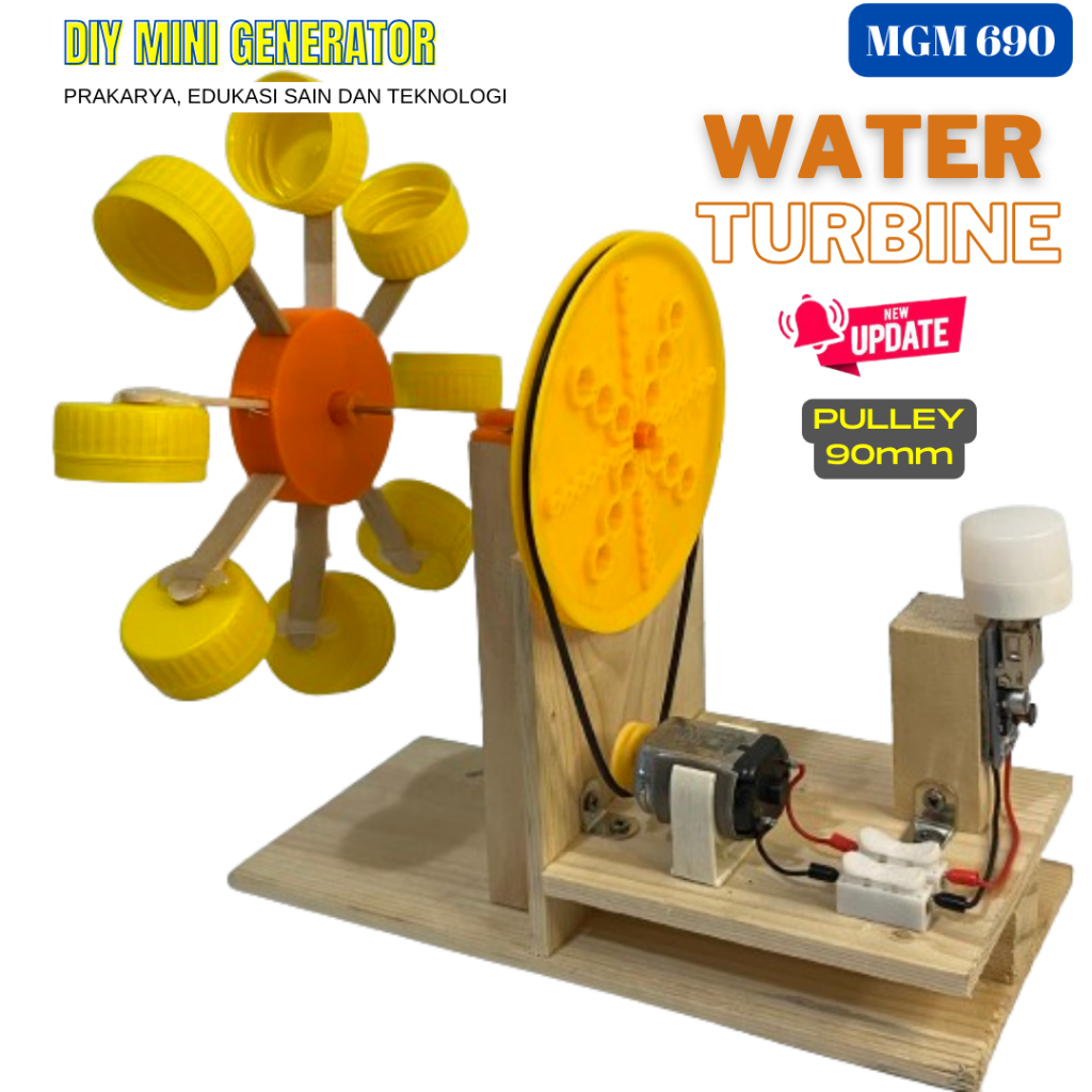 Jual KINCIR AIR UNTUK EDUKASI WATER TURBIN GENERATOR PENGHASIL LISTRIK ...
