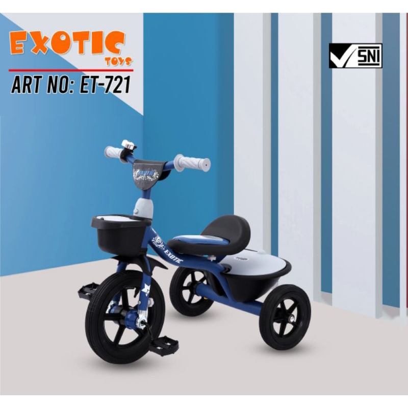 Jual Sepeda anak exotic ET721 et 721 ban karet ,sepeda roda tiga ...